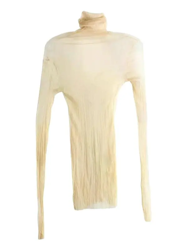 CORTANA Pleated Long-sleeve Top - Neutrals