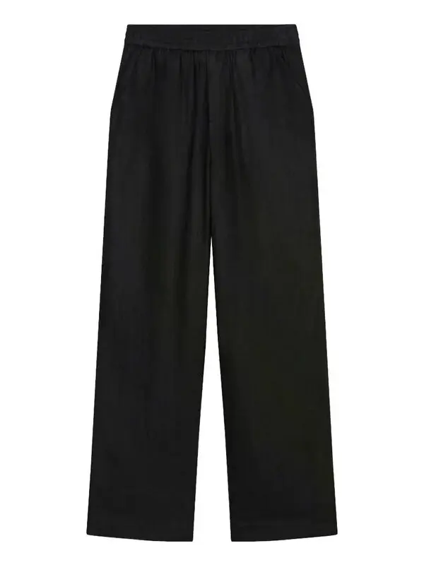Closed Elasticated-waistband Trousers - Black