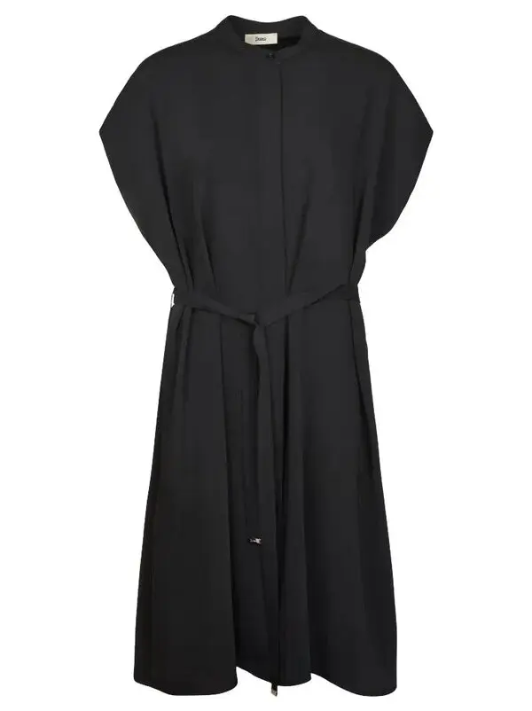 Herno Belted Midi Dress - Black