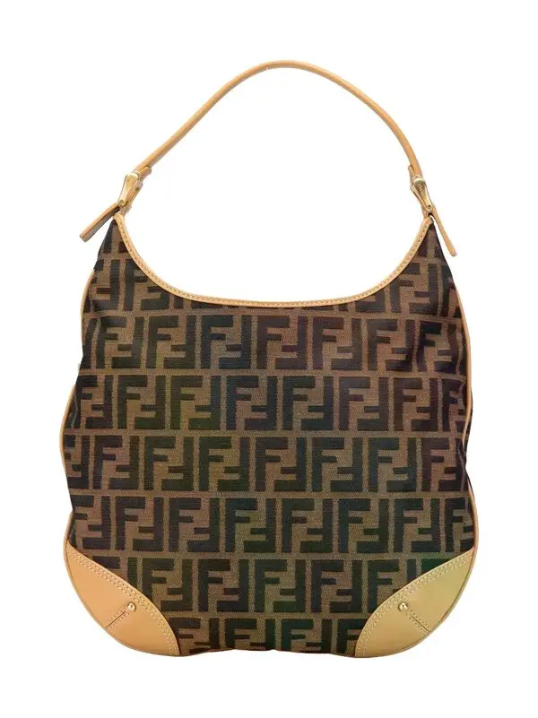 Fendi Zucca Canvas Hobo Bag - Brown