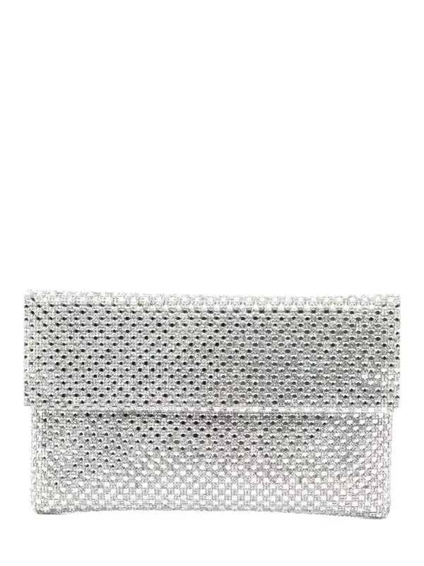 TWENTY FOURHAITCH Morna Embellished Chain Clutch - Silver