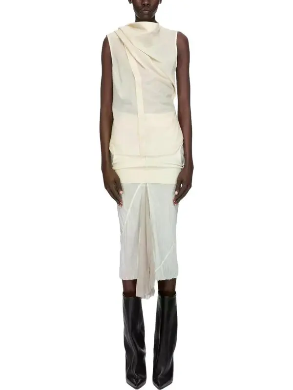 Rick Owens Draped Sleeveless Shirt - Neutrals