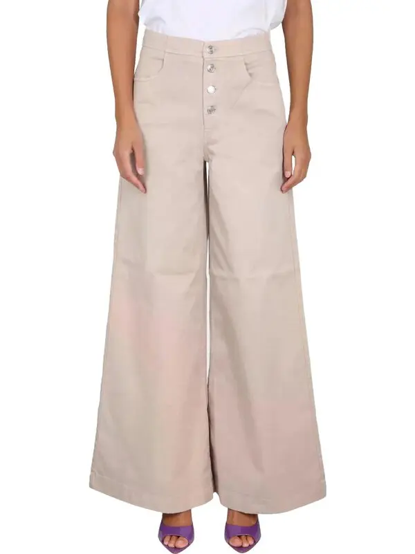 DEPARTMENT 5 Yoko Buttoned Wide Trousers - Neutrals