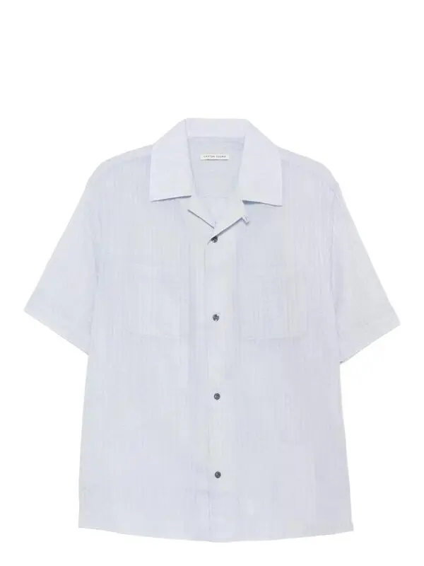 CARTER YOUNG Pocket Seersucker Shirt - Blue