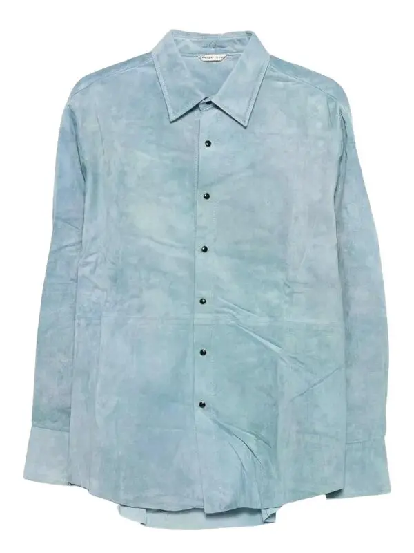 CARTER YOUNG Suede Western Shirt - Blue