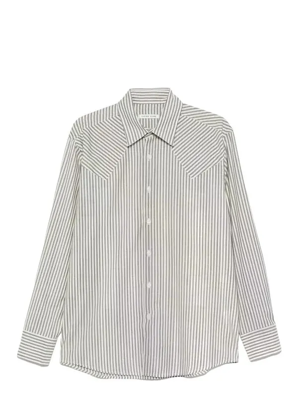 CARTER YOUNG Striped Western Shirt - Grey