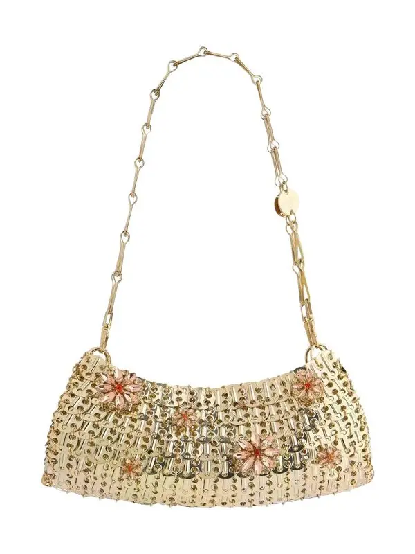 Rabanne 1969 Strass-flower Shoulder Bag - Gold