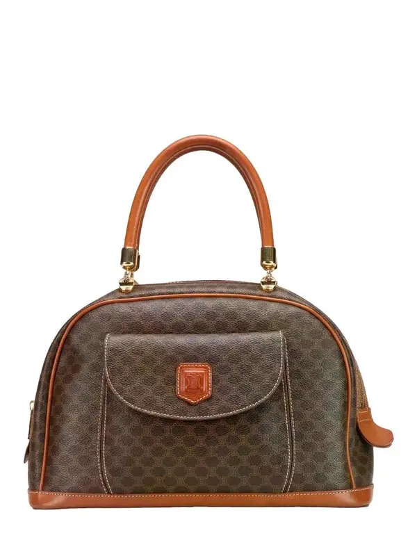 Celine 1998 Macadam Coated Canvas Handbag - Brown