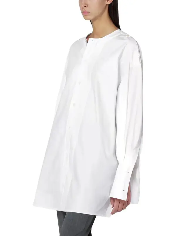 THELATEST Buttoned Mini Shirt Dress - White