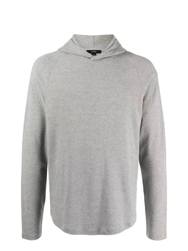 Vince Twill-weave Hoodie - Grey