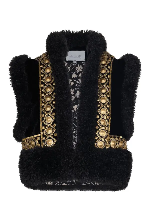 Johanna Ortiz Embellished Vest - Black