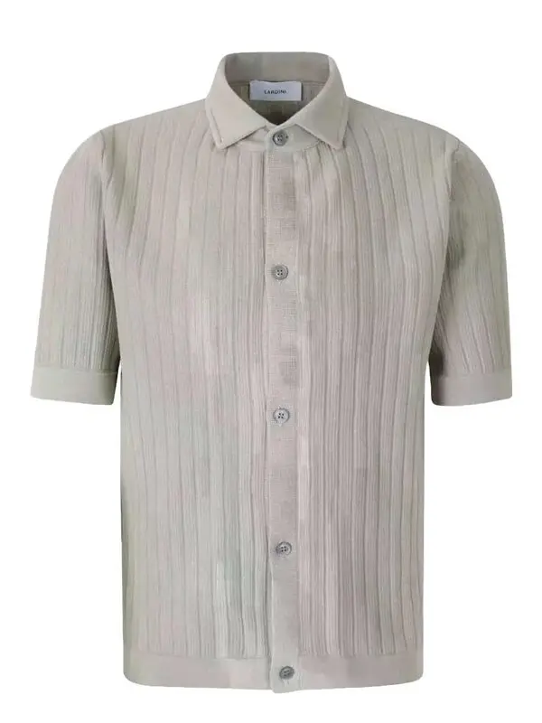 LARDINI Buttoned Ribbed Shirt - Grey