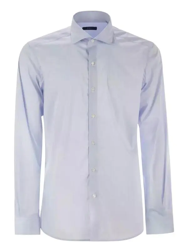 FAY Buttoned Long-sleeve Shirt - Blue