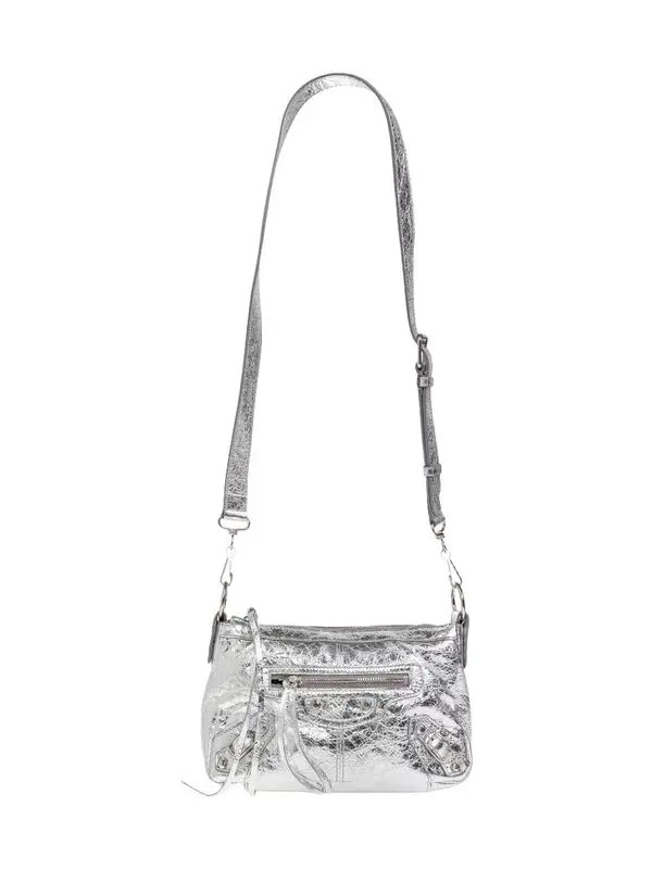 Balenciaga Mini Le City Moto Tote Bag - Silver