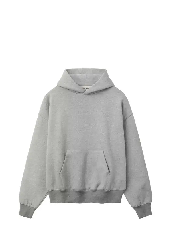 Fear Of God Mélange Effect Logo Patch Hoodie - Grey