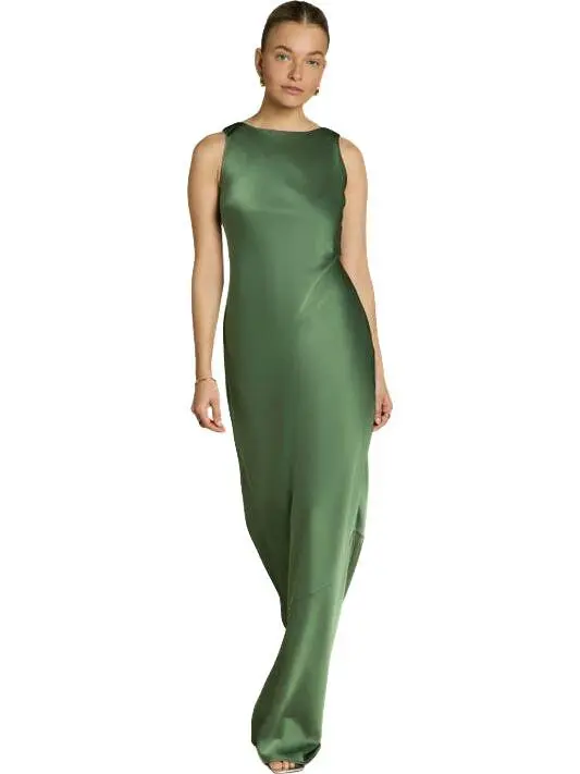 REWRITTEN Paloma Scoop Back Maxi Dress - Olive