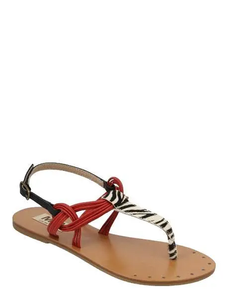 Mia Tazara Slingback Sandal - Zebra/red/