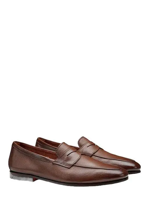 Santoni Carlos Penny Loafer - Light Brown