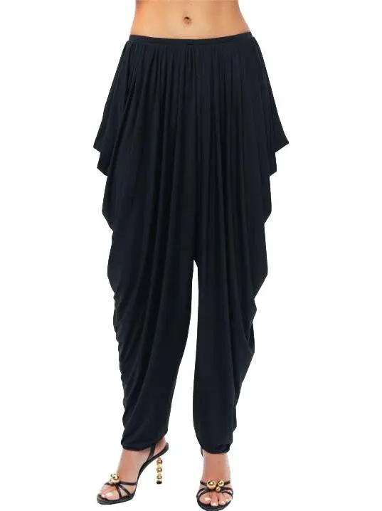 NOCTURNE Draped Relaxed-fit Pants - Black