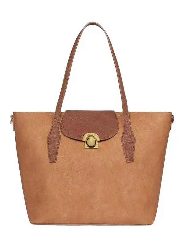 LABANTE LONDON Maple Vegan Leather Tote Bag - Brown