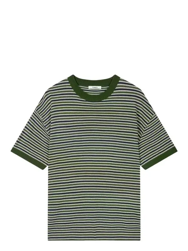 STUDIO TOMBOY Striped Short-sleeve T-shirt - Green