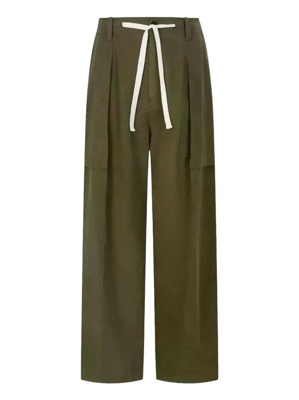 STUDIO TOMBOY Pintuck Drawstring Trousers - Green