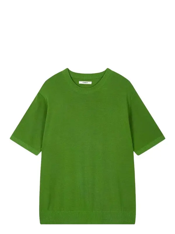 STUDIO TOMBOY Short Sleeve Knit T-shirt - Green