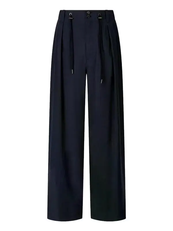 STUDIO TOMBOY Pleated Drawstring Trousers - Blue