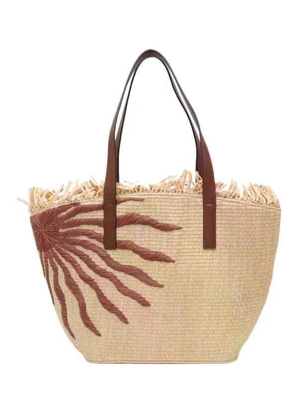 Farm Rio Embroidered Tote Bag - Neutrals