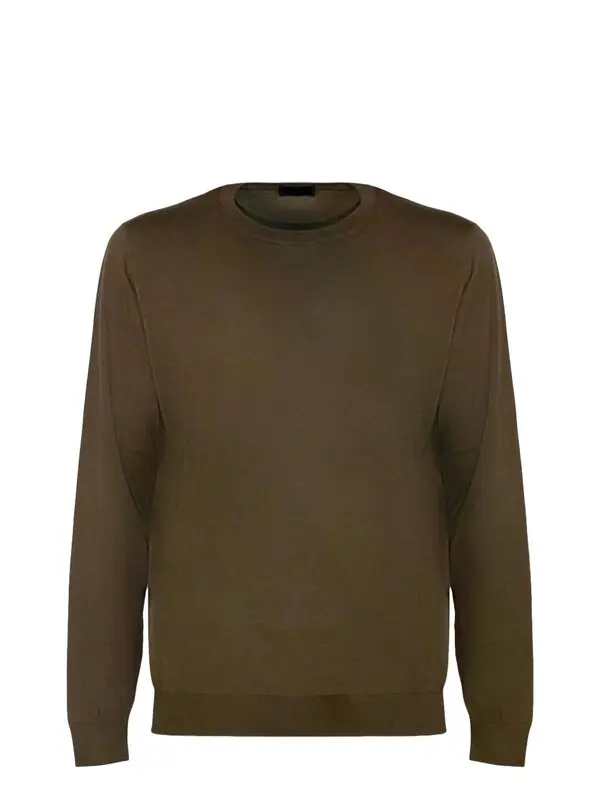 DRUMOHR Ribbed Crew-neck Sweatshirt - Green