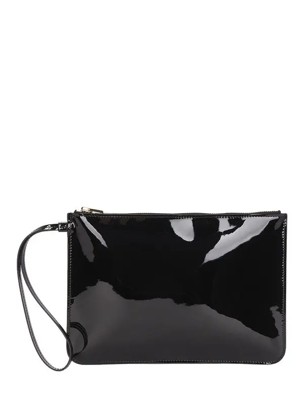 TOM FORD Patent Leather Zipped Wristlet - Black