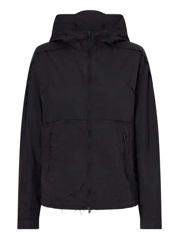 ADIDAS ORIGINALS Y-3 Frayed Lightweight Hooded Jacket - Black
