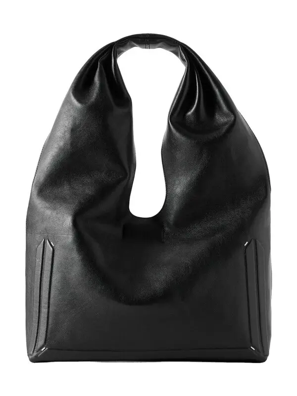 MAISON MARGIELA Box Leather Shoulder Bag - Black