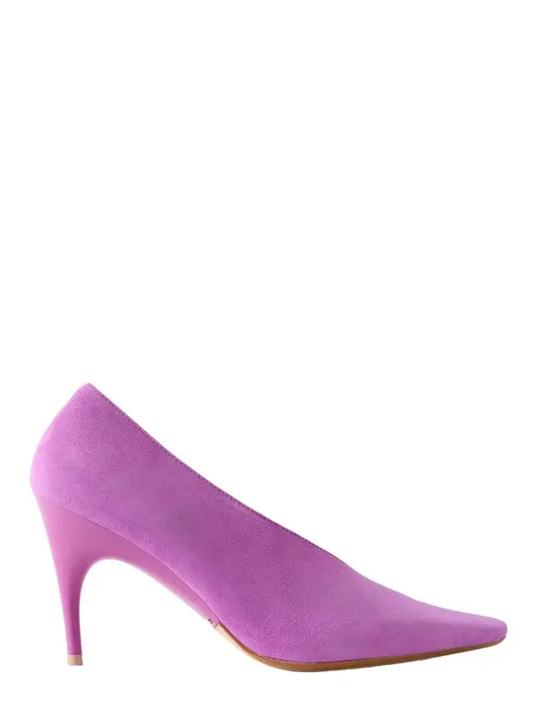 Balenciaga Duchesse Suede Pumps - Pink
