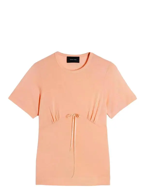 Simone Rocha Gathered Bust Bow T-shirt - Orange