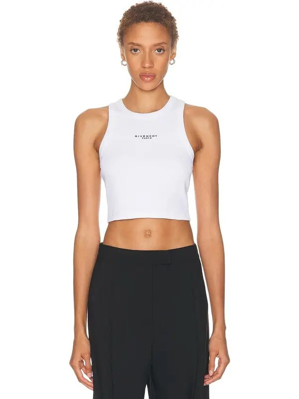 Givenchy Cropped Tank Top - White