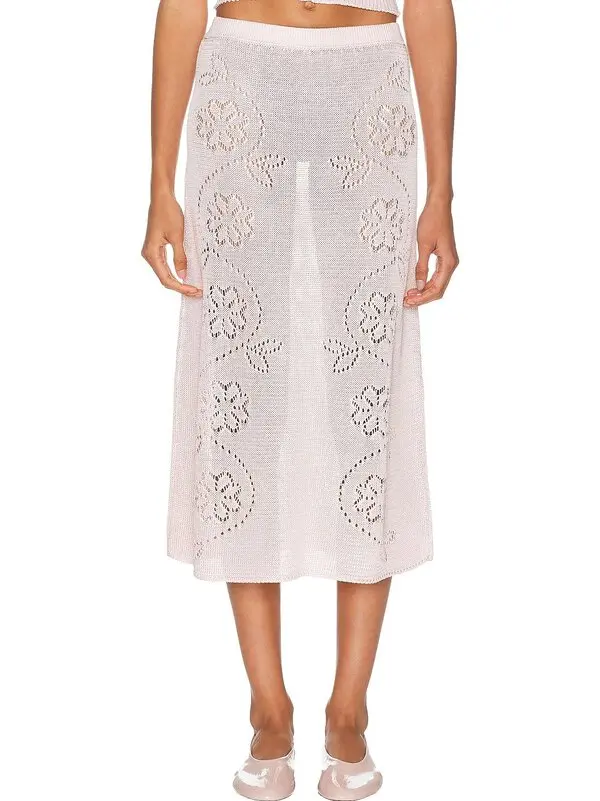 Calle Del Mar Vine Floral Knit Skirt - Primrose