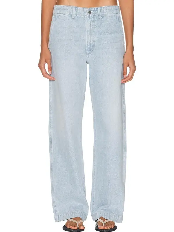 AGOLDE X Maria Mcmanus Wide-leg Trousers - Washed Pale Indigo
