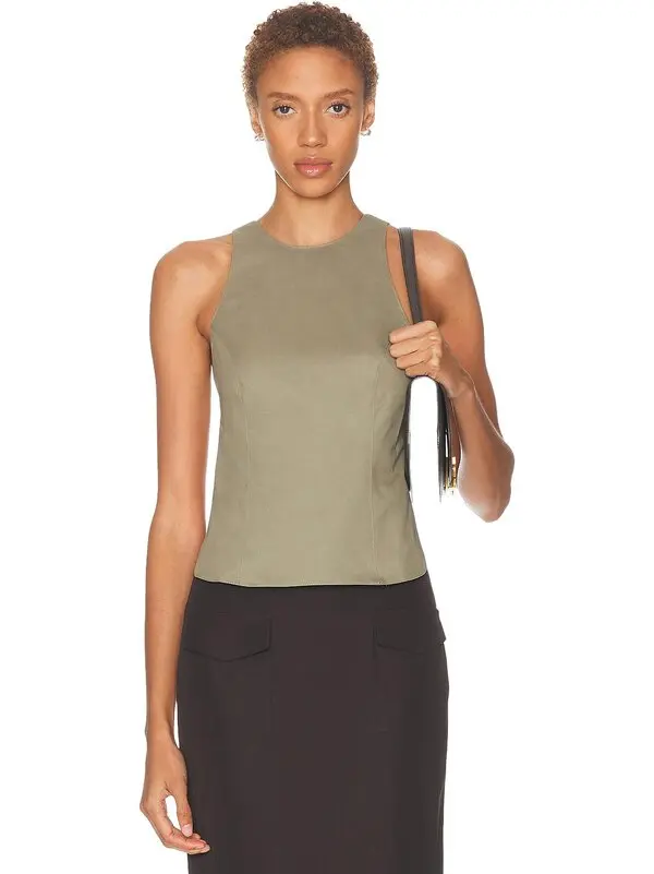 ALFIE Backless Cotton Top - Khaki