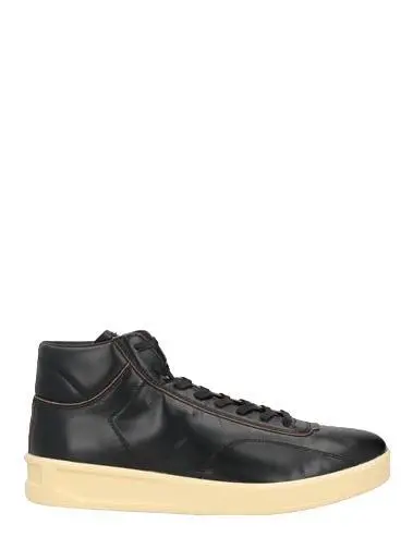 JIL SANDER Calfskin High-top Sneakers - Black
