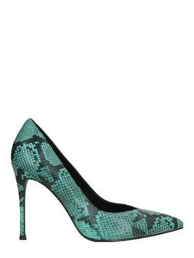 TOSCA BLU Snakeskin-print Stiletto Pumps - Green