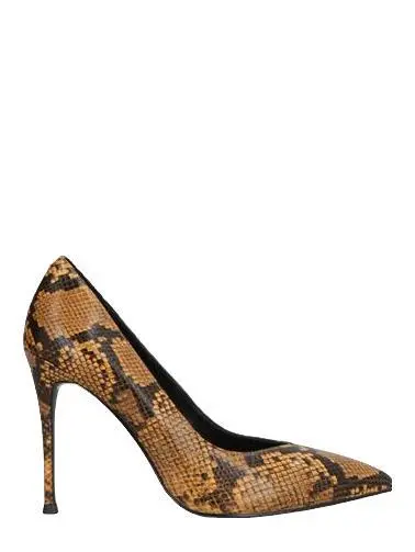 TOSCA BLU Snakeskin-print Stiletto Pumps - Yellow