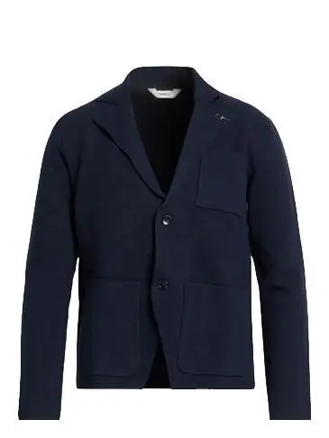 PAOLONI Single-breasted Knitted Blazer - Navy