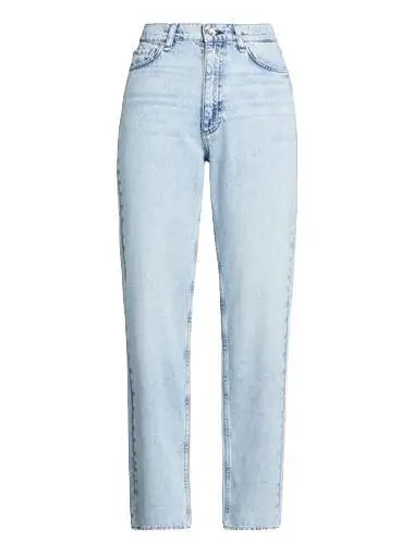 Rag & Bone Cotton Mom Jeans - Blue
