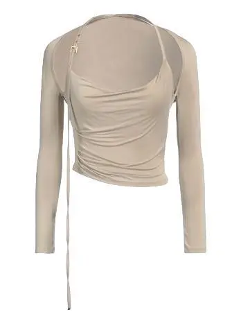 Jacquemus Top In Cupro And Elastane - Beige