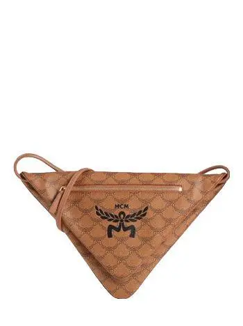 Mcm Leather Crossbody Bag With Logo - Brown