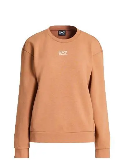 EA7 Sweatshirt In Polyester And Cotton - Beige