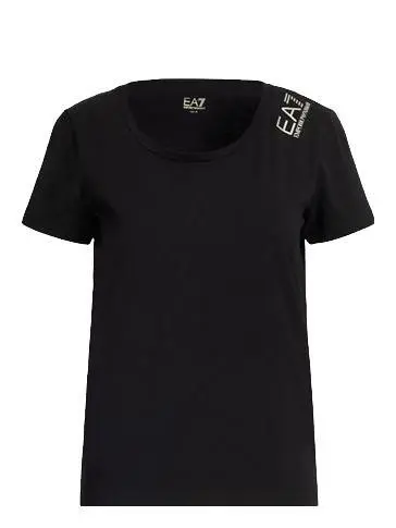EA7 Cotton-blend Jersey T-shirt - Black