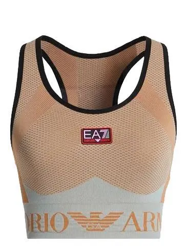 EA7 Sleeveless Two-tone Top - Brown