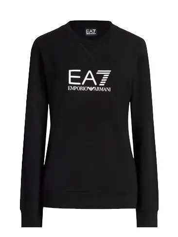 EA7 Cotton-blend French Terry Sweatshirt - Black